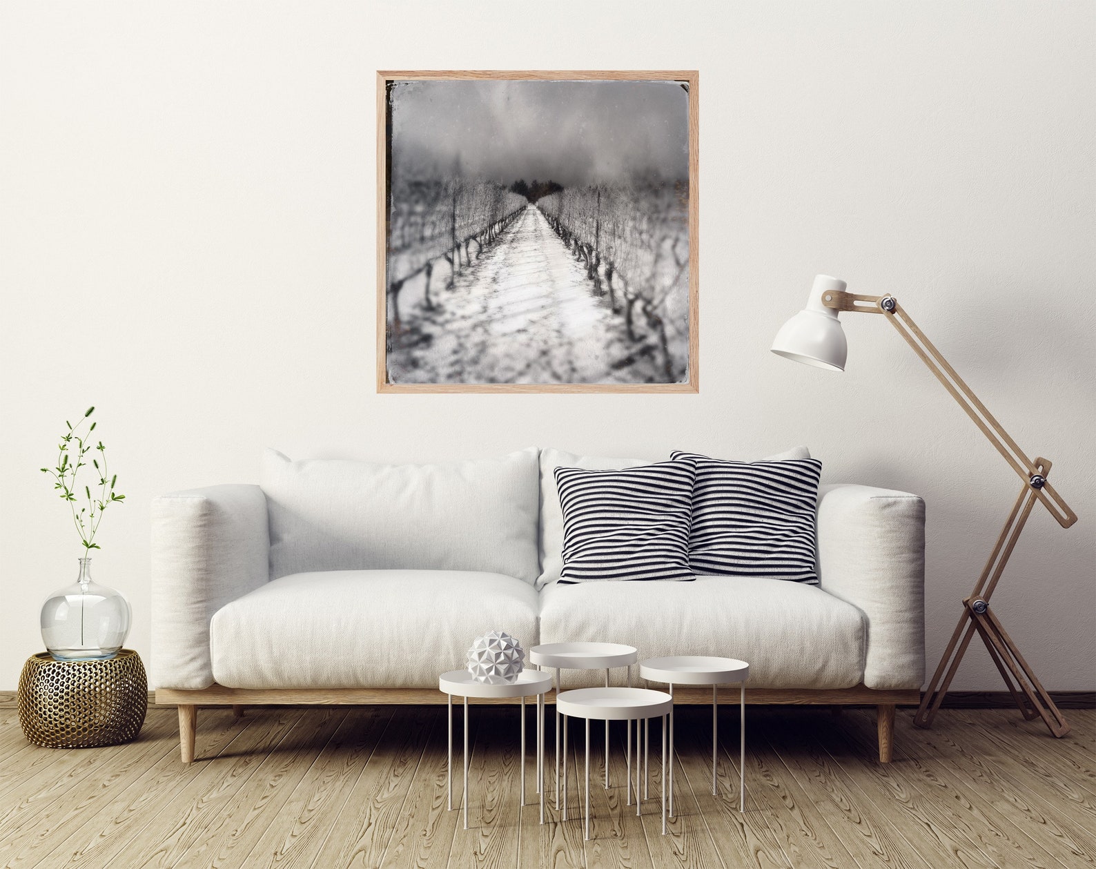 Winter Wine PRINT Vineyard Photo Black and White Snow Winery, Home ...
