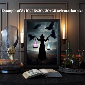 The Incantation PRINT - Libra Witch Ravens Goddess New Moon Autumn ...