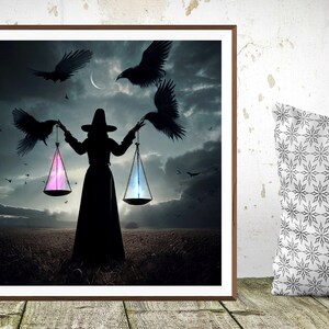 The Incantation PRINT - Libra Witch Ravens Goddess New Moon Autumn ...