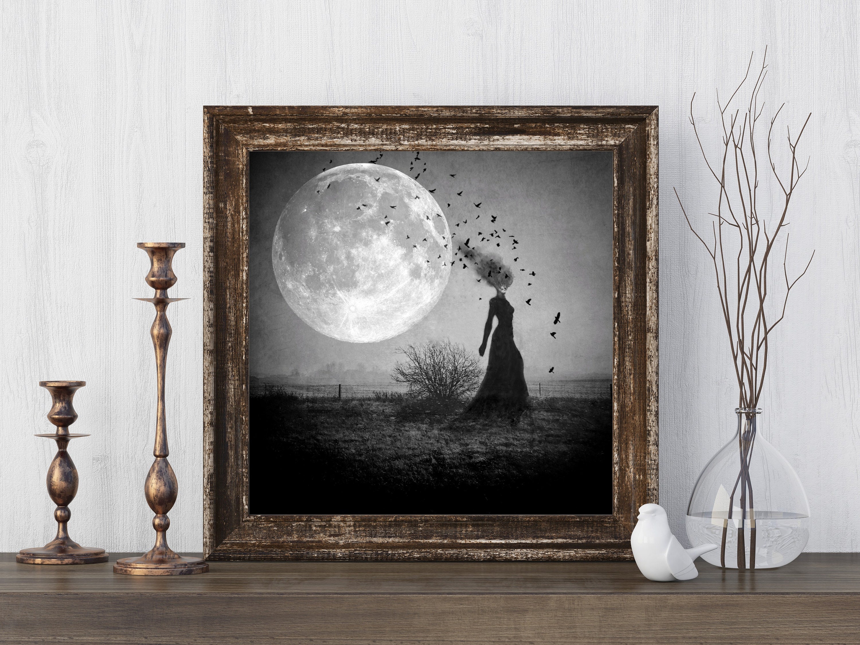The Witching Hour PRINT Full Super Moon Photo Goddess - Etsy