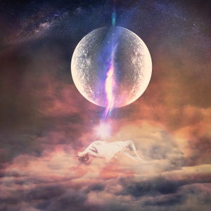 Cosmic Connection PRINT Full Super Moon Photo, Surreal Universe Fine ...