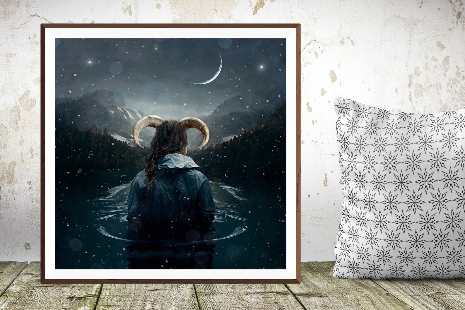 Capricorn New Moon PRINT - Photo Surreal Landscape Winter Solstice Yule ...