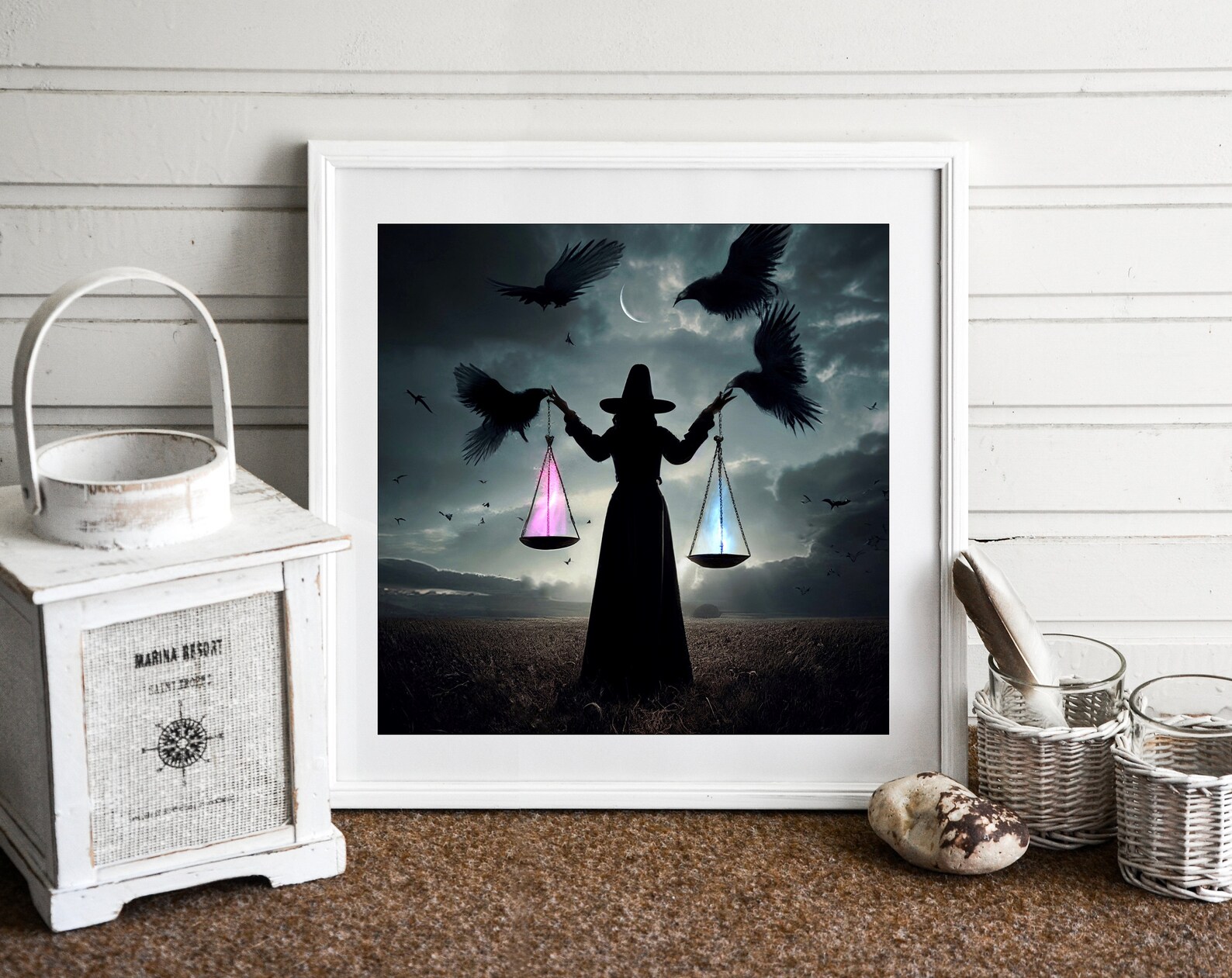 The Incantation PRINT - Libra Witch Ravens Goddess New Moon Autumn ...