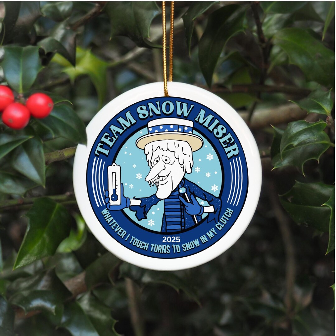 Team Snow Miser Ornament - 2025 Holiday Ceramic Ornament - Etsy