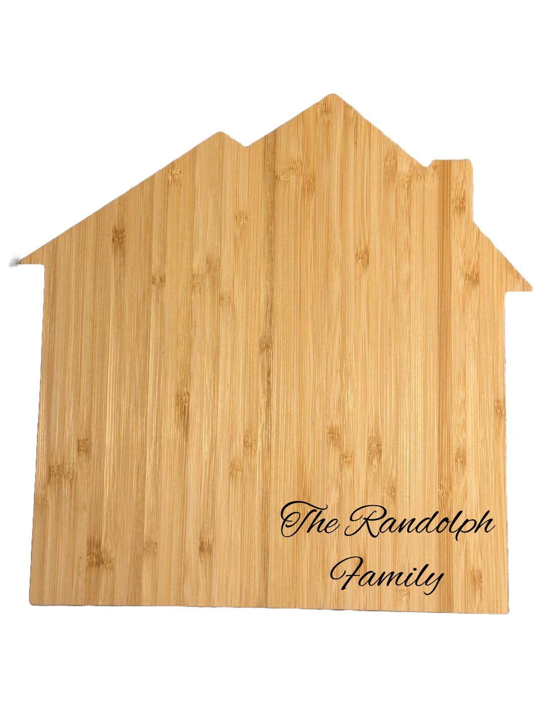Personalized House Shaped Cutting Board, Custom Engraved Name ...