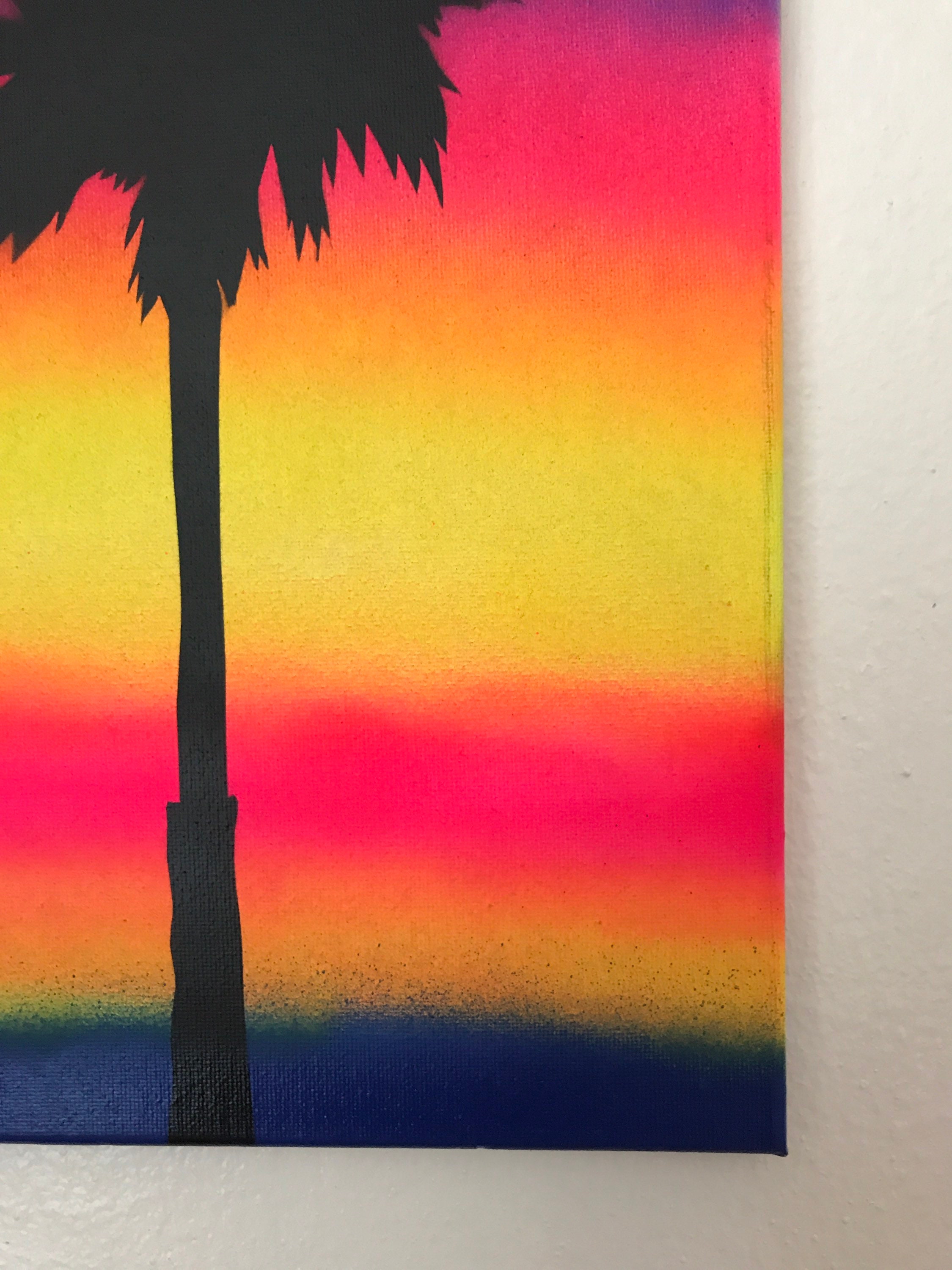 Palm Tree and Sunset - Etsy