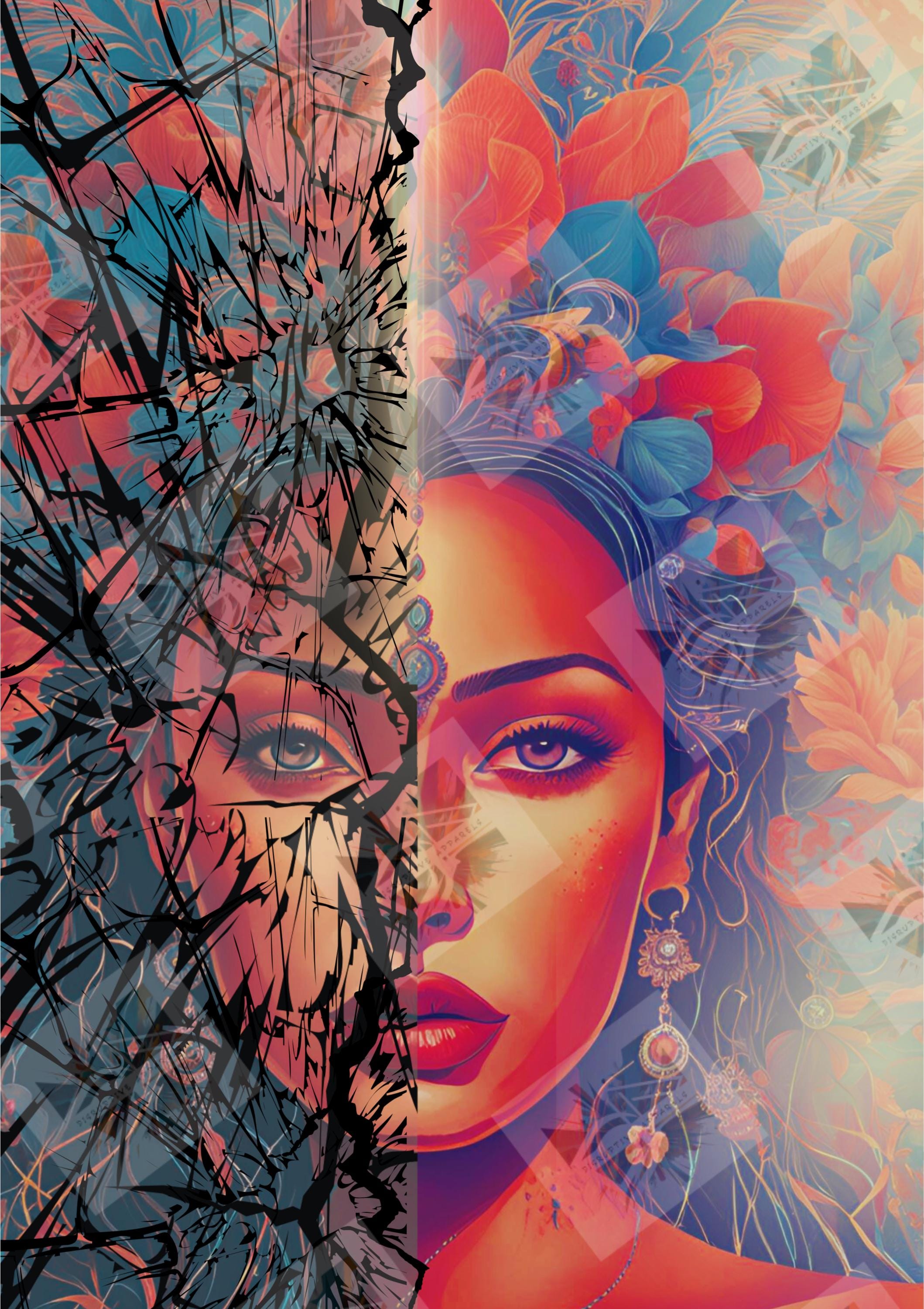 Broken to Whole Digital Art Healing Journey Resilience Wall Art ...