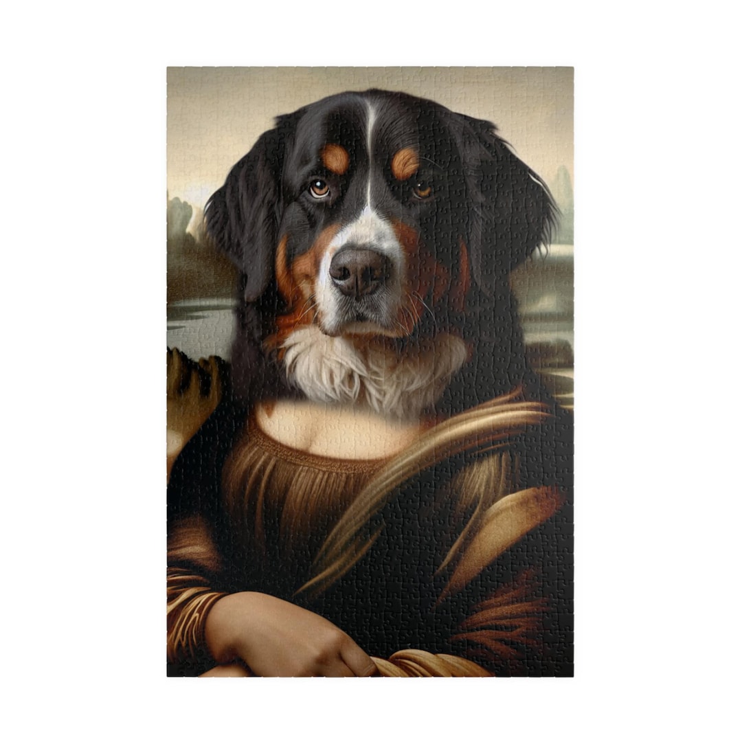 Mona Lisa Dog Puzzle 110, 252, 520, 1014-pc, Pet Lover Gift, Funny Dog ...