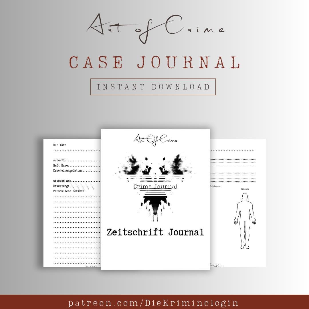 Crime Journal Planner Digital Download - Etsy