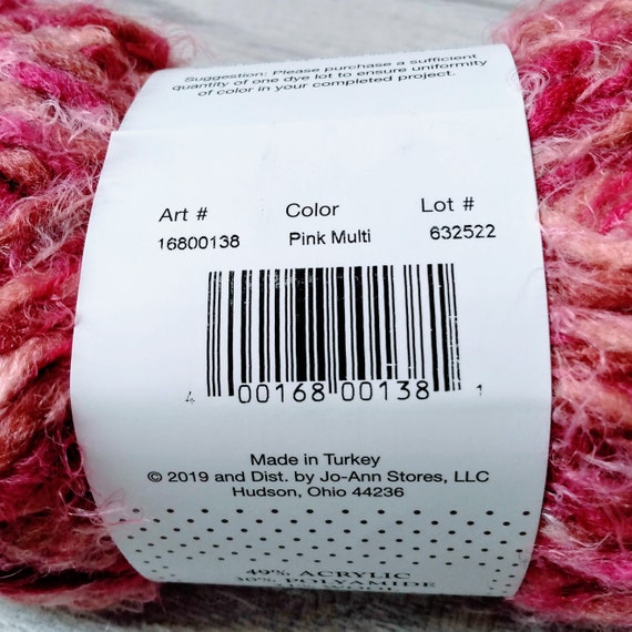 Buttercream Luxe Craft Angel Hair Yarn ~ PINK MULTI ~ New ~ Free ...