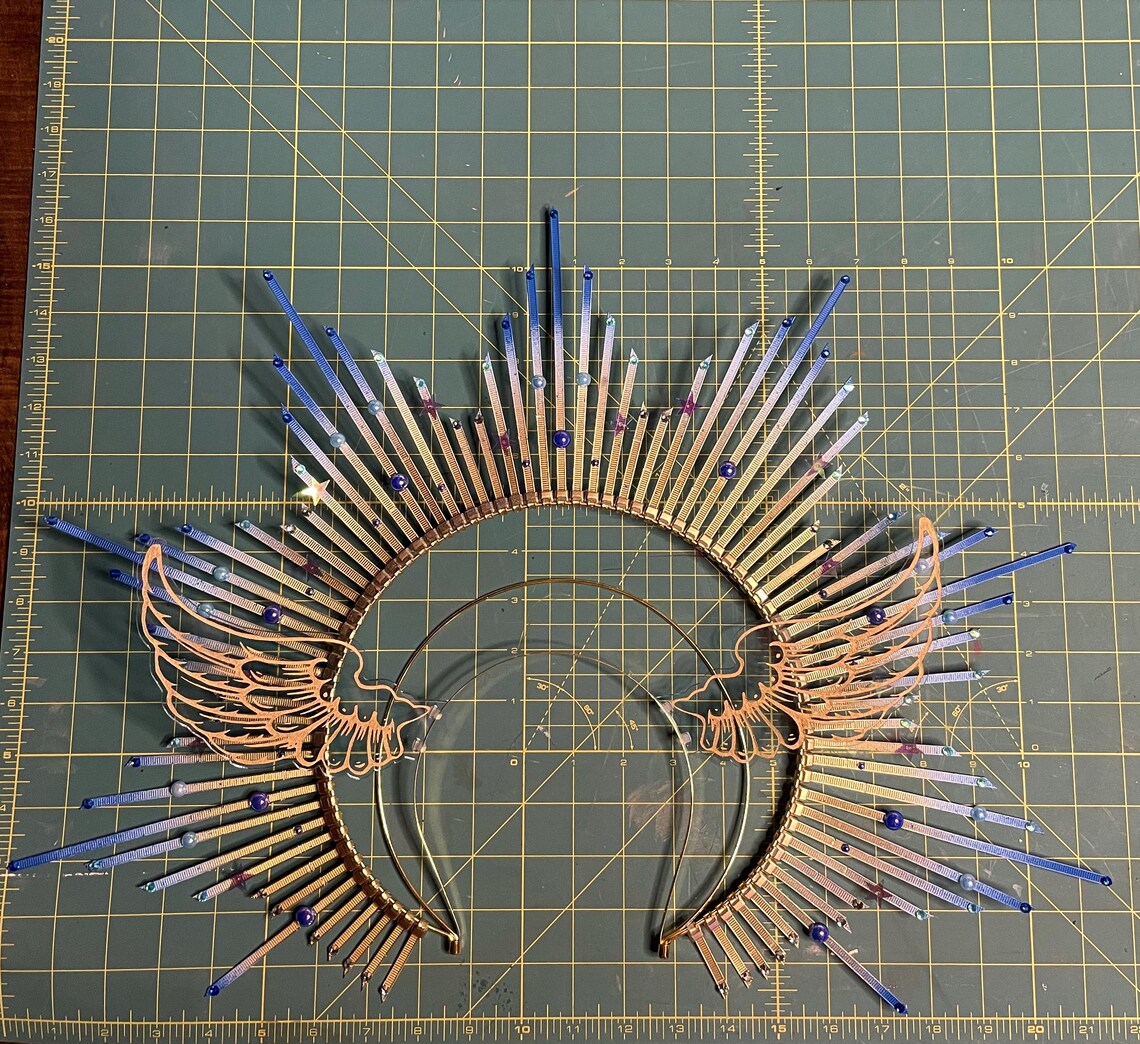 Angel Wing Double Halo Goddess Headdress/crown/burning Man/masquerade ...