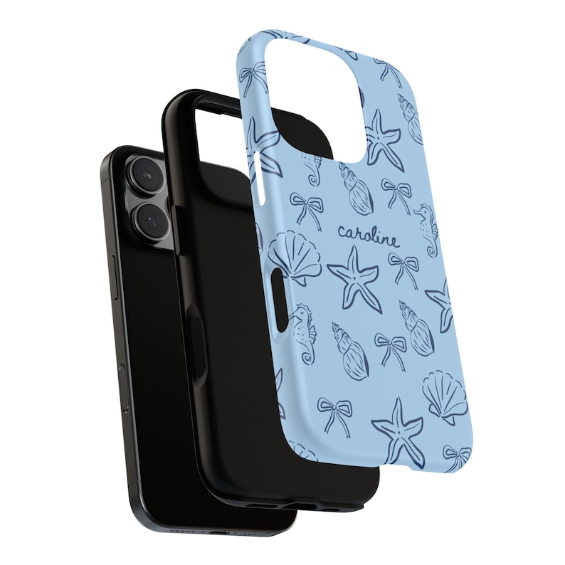 Personalized Beach Phone Case, Name Custom Shells & Bows Iphone ...