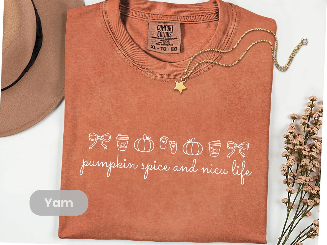 NICU Nurse Shirt, Fall NICU T-shirt, Neonatal ICU Nurse Tshirt, Pumpkin ...