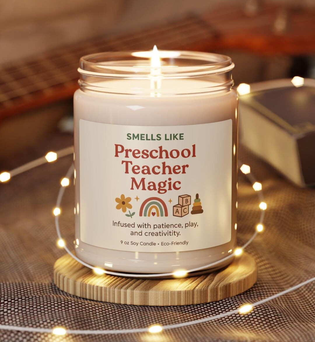 Preschool Teacher Gift, Preschool Appreciation Candle, Daycare Staff ...