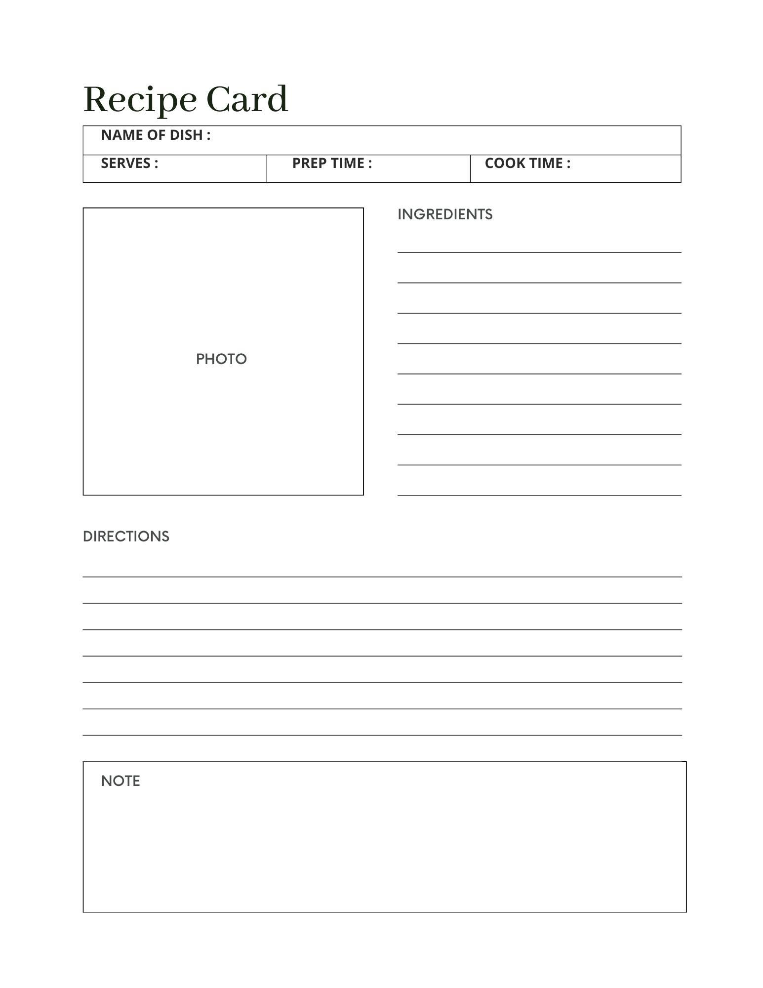 Recipe Book Pages, Downloadable PNG File for Printing Pages for Your ...
