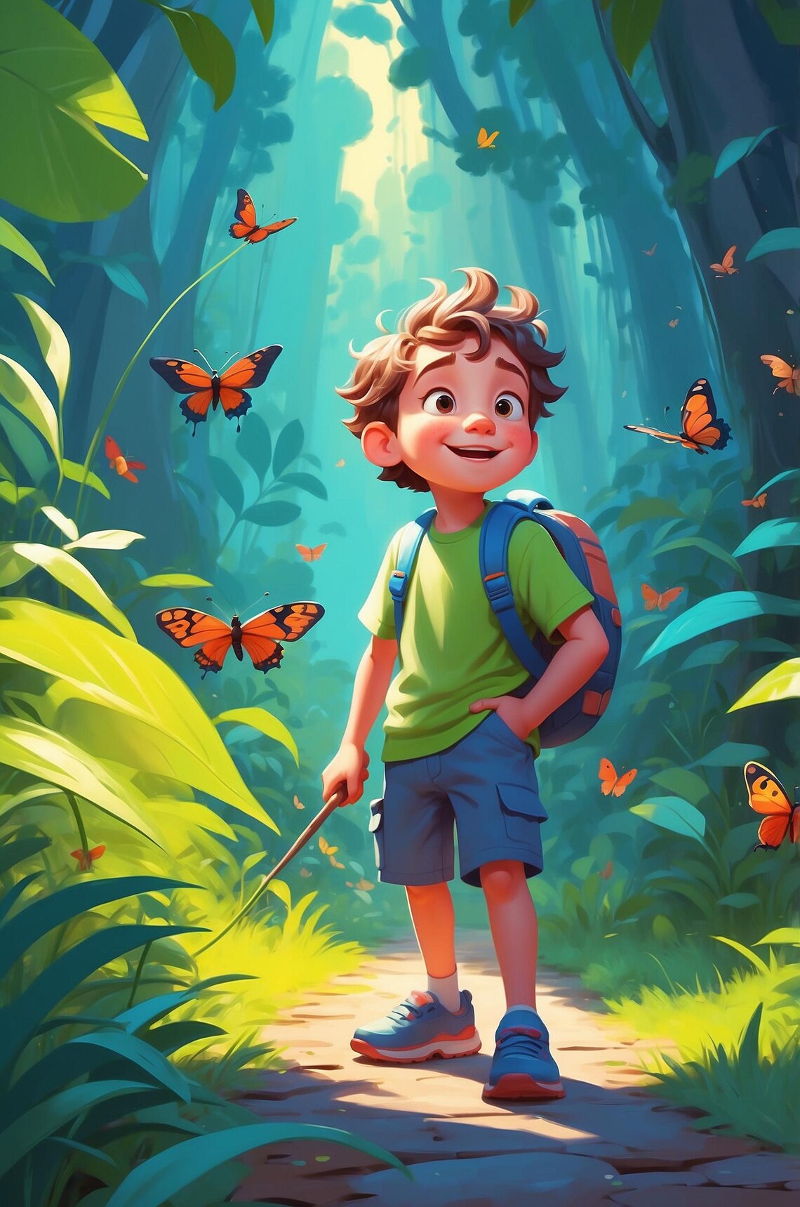 Storybook Cover Art or Pages of Charlie Looking for Bugs - Etsy