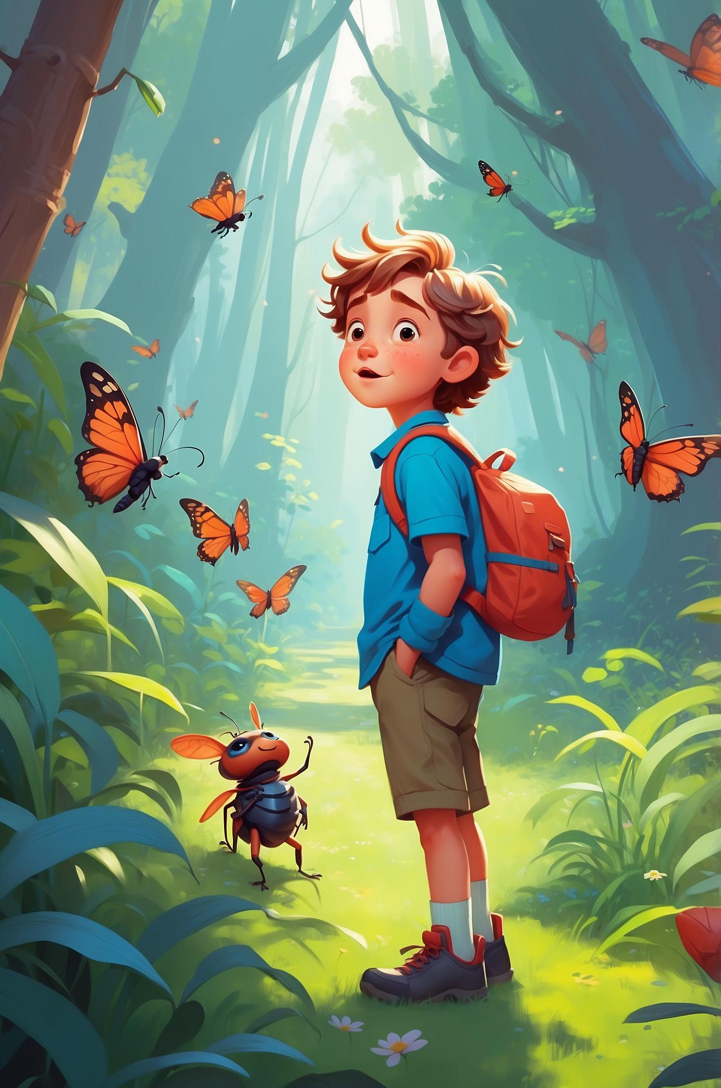 Storybook Cover Art or Pages of Charlie Looking for Bugs - Etsy