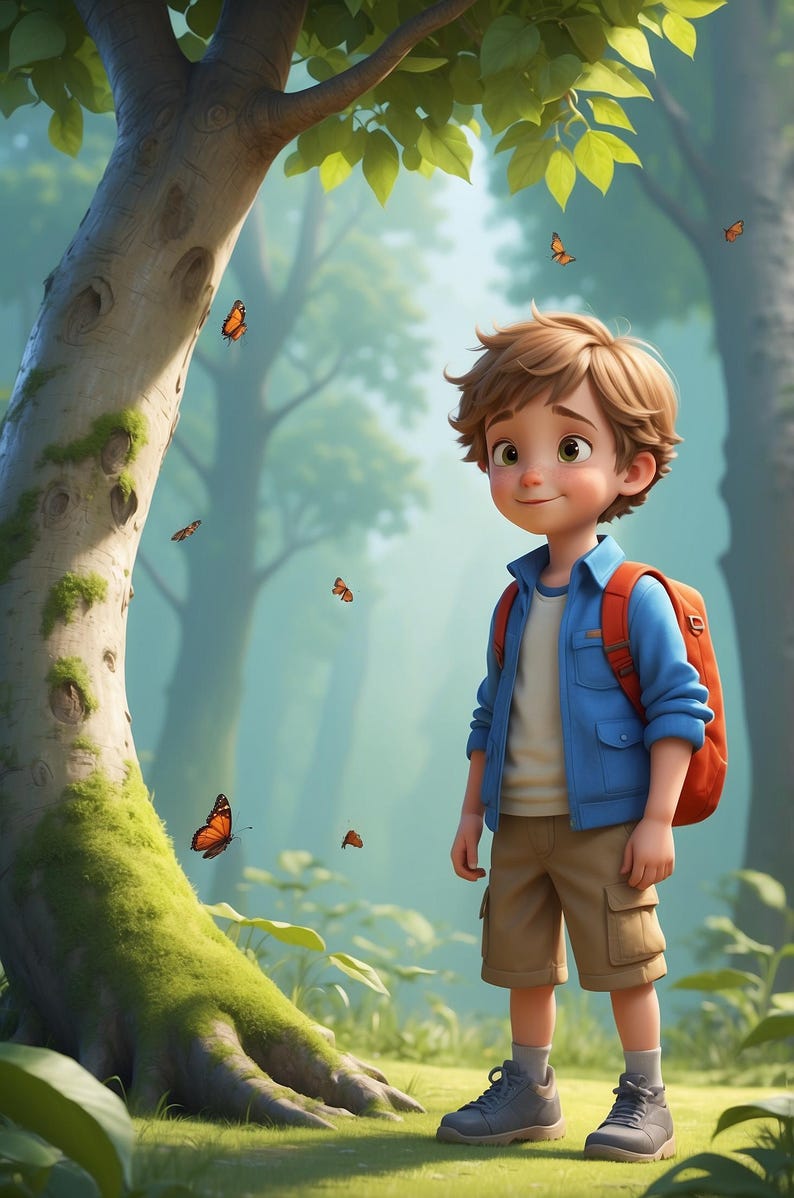 Storybook Cover Art or Pages of Charlie Looking for Bugs - Etsy