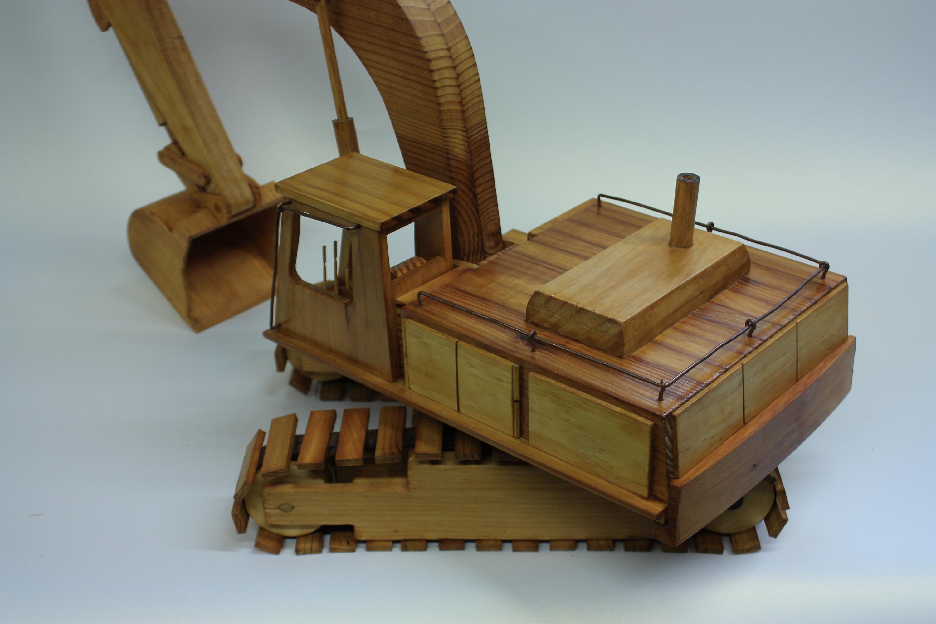 Handmade Wooden Excavator Model, Reclaimed Lumber, Functional Parts - Etsy