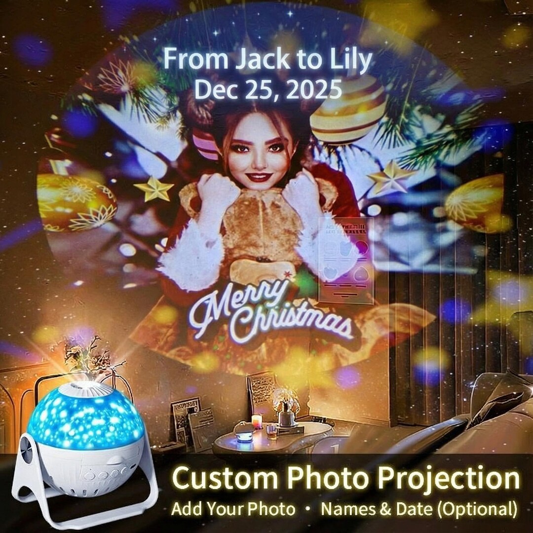 Custom Photo Star Projector Christmas Gift | Project Your Memory ...
