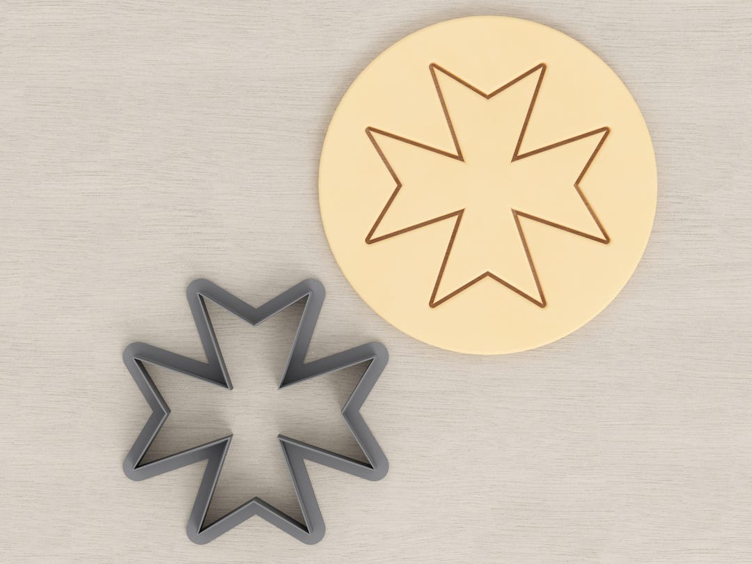 Maltese Cross Polymer Clay and Cookie Cutter - Various Sizes - Etsy
