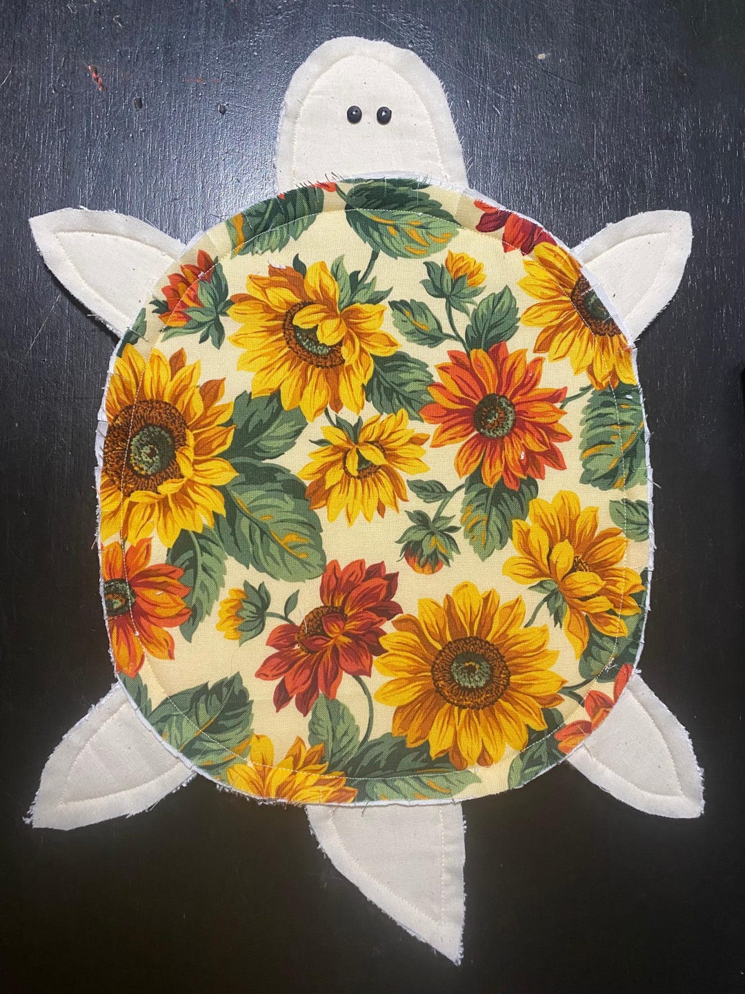 The Turtle Kitchen Floor Mop Handmade Fall Flowers Theme Cotton Fabric ...