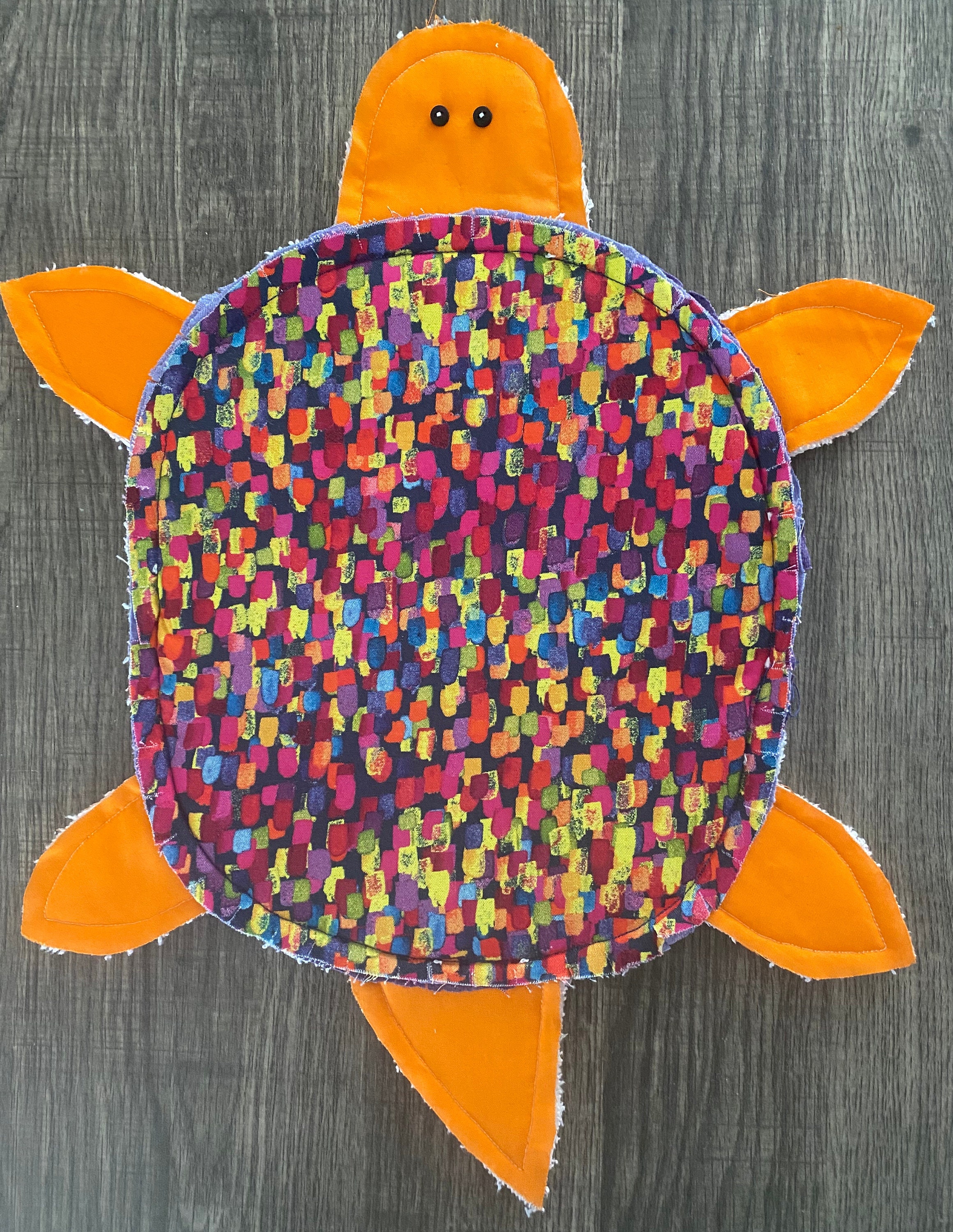 The Turtle Kitchen Floor Mop Handmade Multi Color Cotton Fabric, Orange ...