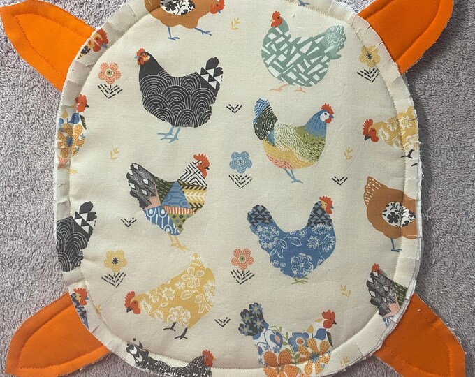 The Turtle Kitchen Floor Mop Handmade Chicken Themed Cotton Fabric ...