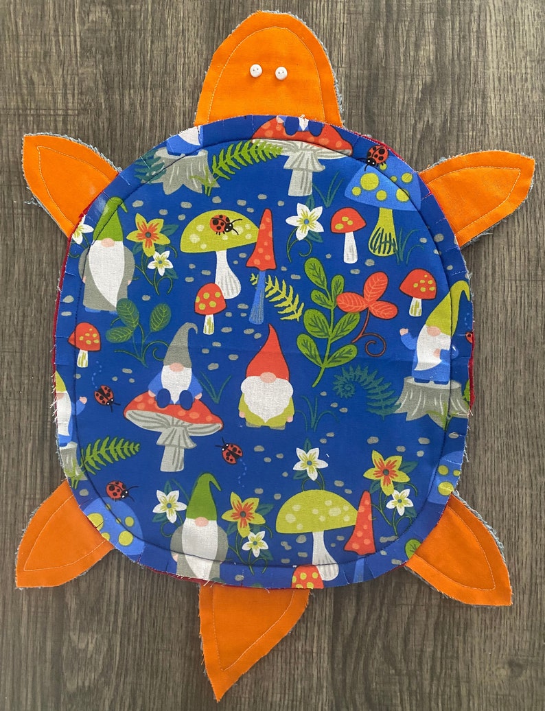 The Turtle Kitchen Floor Mop Handmade Gnome/mushroom Themed Cotton ...