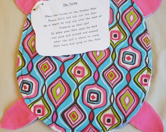 The Turtle Kitchen Floor Mop Handmade NEW Pink Foot Mop - Etsy