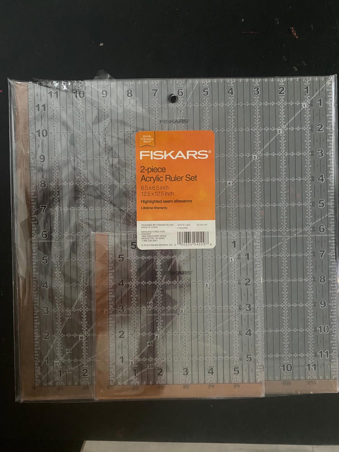 Fiskars Square 2 Piece Acrylic Ruler Set - Etsy