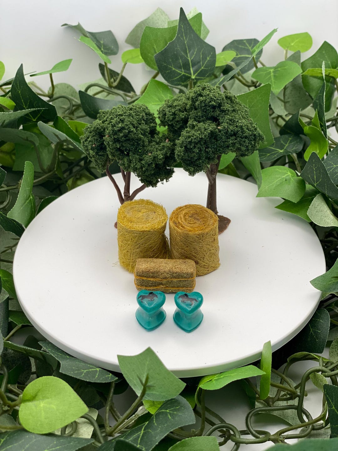 Blue-green Heart Plugs: Native American Spearer, 10mm Double Flare - Etsy