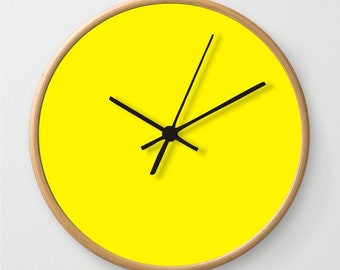 Yellow wall clock | Etsy