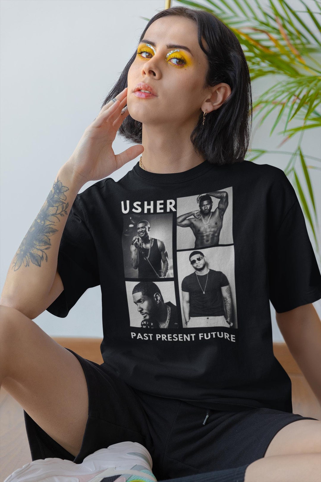 Usher Shirt, Usher 2024 Tour Usher Past Present Future World Tour Usher ...