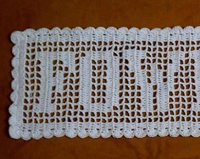 Filet Crochet Name Doily - Etsy