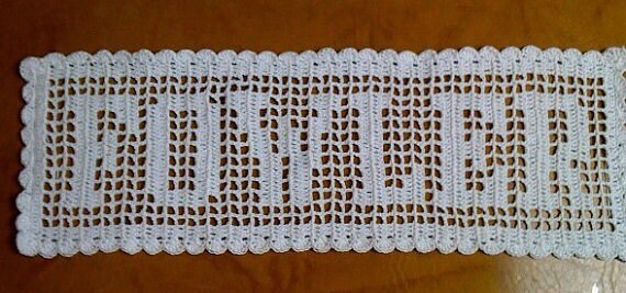 Filet Crochet Name Doily - Etsy