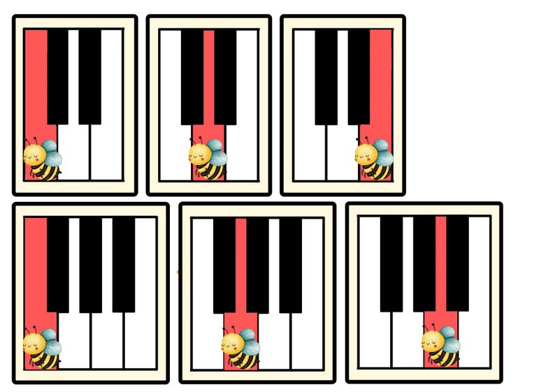 Bee's Piano Key & Letter Match - Etsy