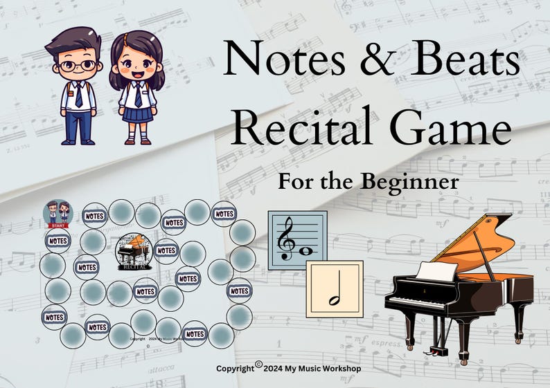 Music Notes & Beats Recital Game Digital Download - Etsy