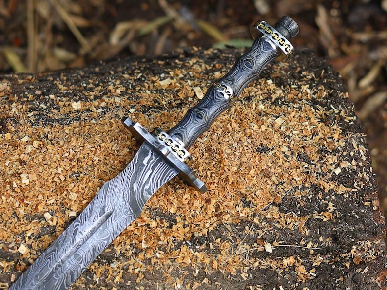 Real Viking Sword, Fully Ready Damascus Sword, Handmade Medieval Sword ...