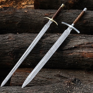Full Damascus Sword, Hand Forged Medieval Sword, Real Viking Sword ...