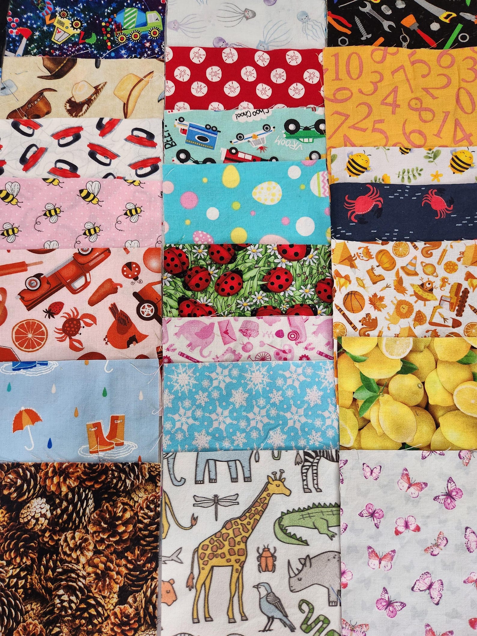 I Spy 4 Inch Fabric Squares Charm Packs. Unique Novelty Prints of ...