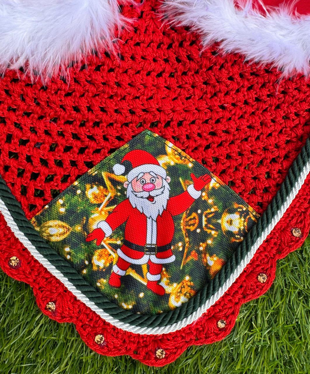 Santa Claus Double Hats Horse Ear Bonnet/net/hat/hood/mask Fly Veil ...