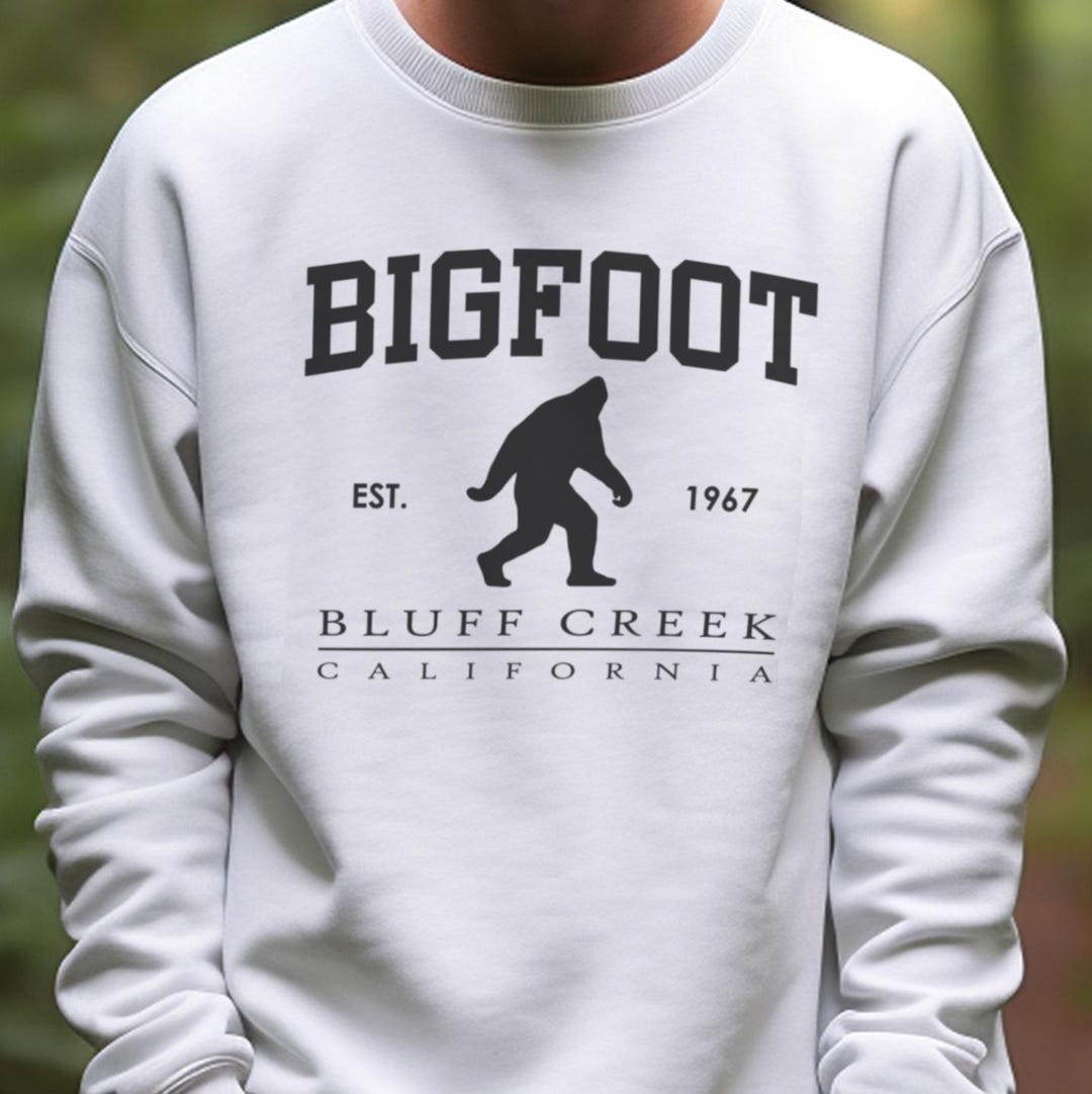 Bigfoot Sweatshirt, Sasquatch Sweater, Big Foot Pullover, Crewneck ...