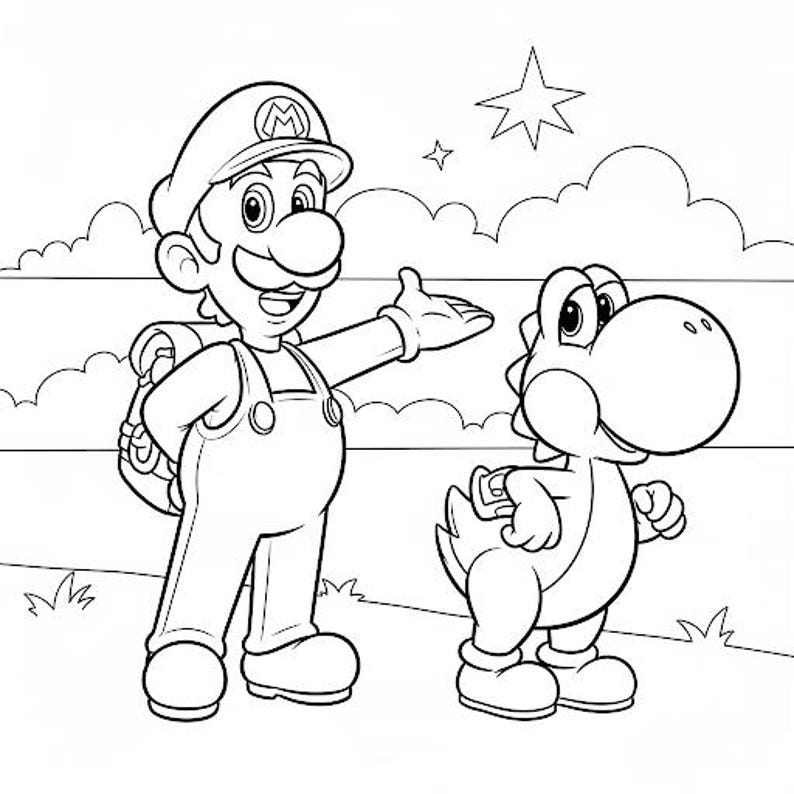 Printable Super Mario Colouring Book | Paper Mario Style Digital ...