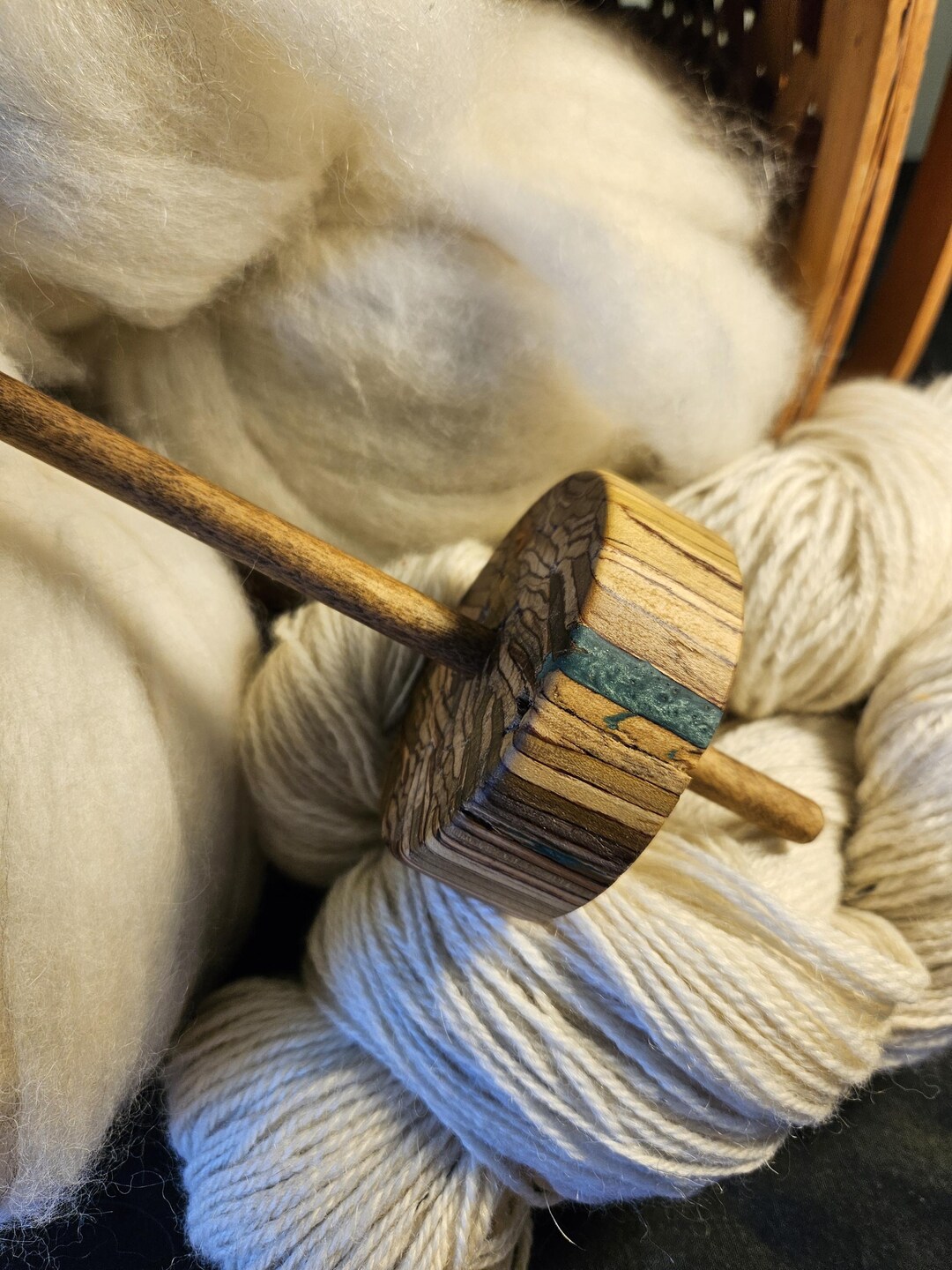 Drop Spindle Made of Pressed Wood and Resin - Etsy