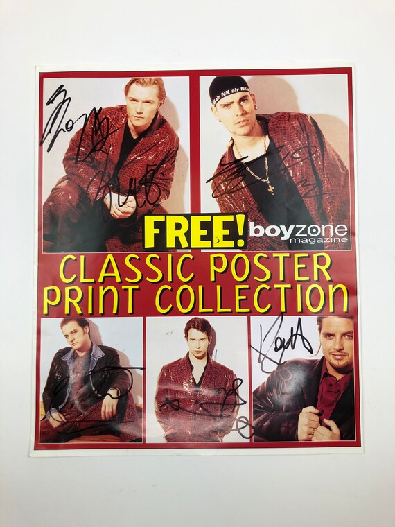 Autographed Boyzone Poster Signed By All Original Band Members | Etsy