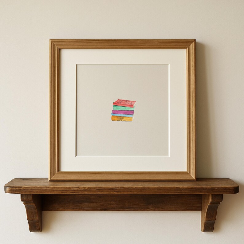 Minimalist ACOTAR Book Stack Watercolor Print | Book Lover Gift - Etsy