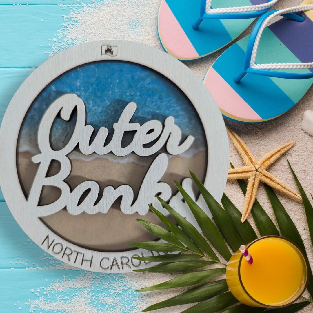 Outer Banks Wood Drink Coasters Custom OBX Eco-wood Coasters ...