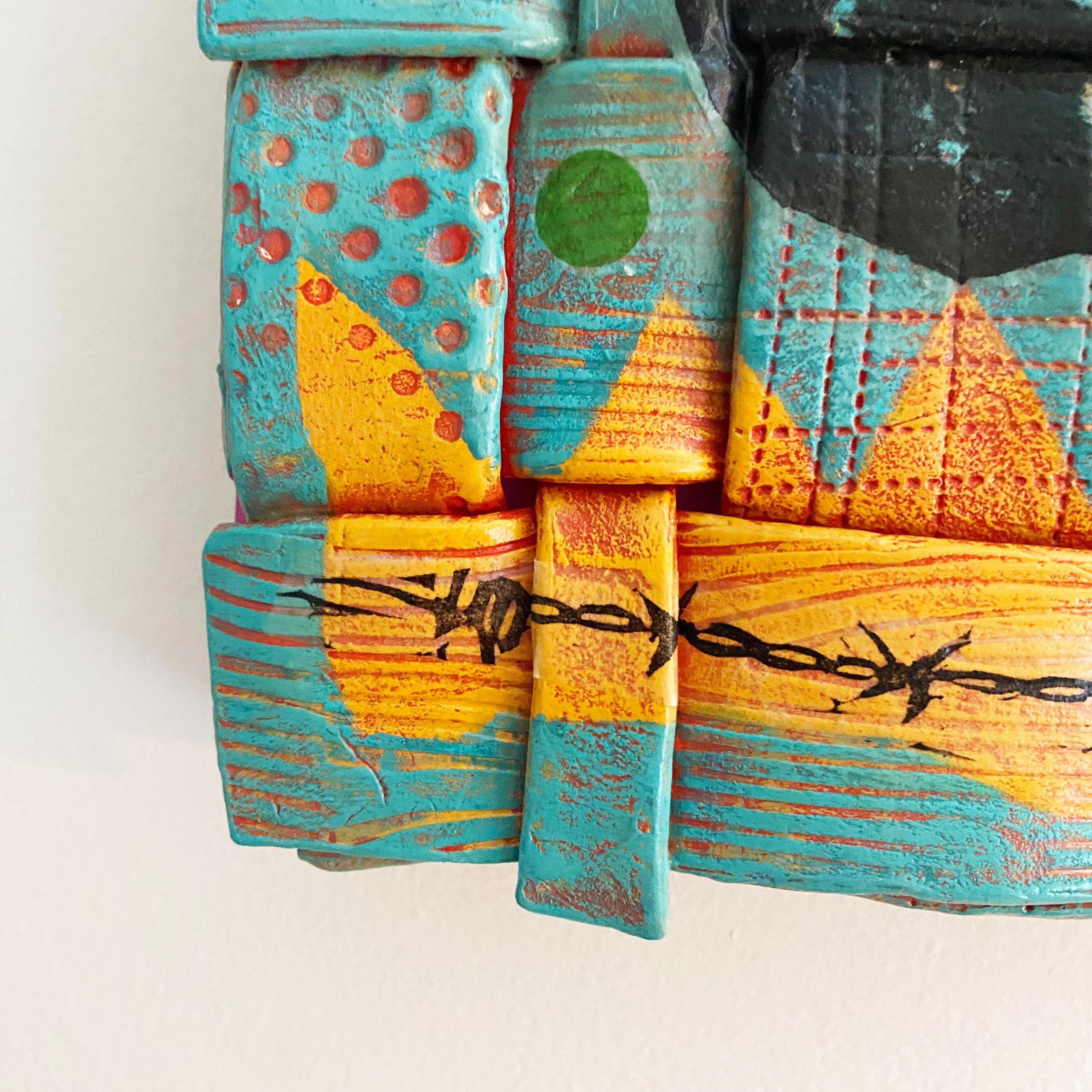 Mixed Media Wall Art Small Clay - Etsy