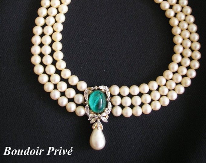 Vintage CIRO Pearl Choker , CIRO Pearls, 3 Strand Pearl Choker, Art ... Vintage CIRO Pearl Choker , CIRO Pearls, 3 Strand Pearl Choker, Art ...